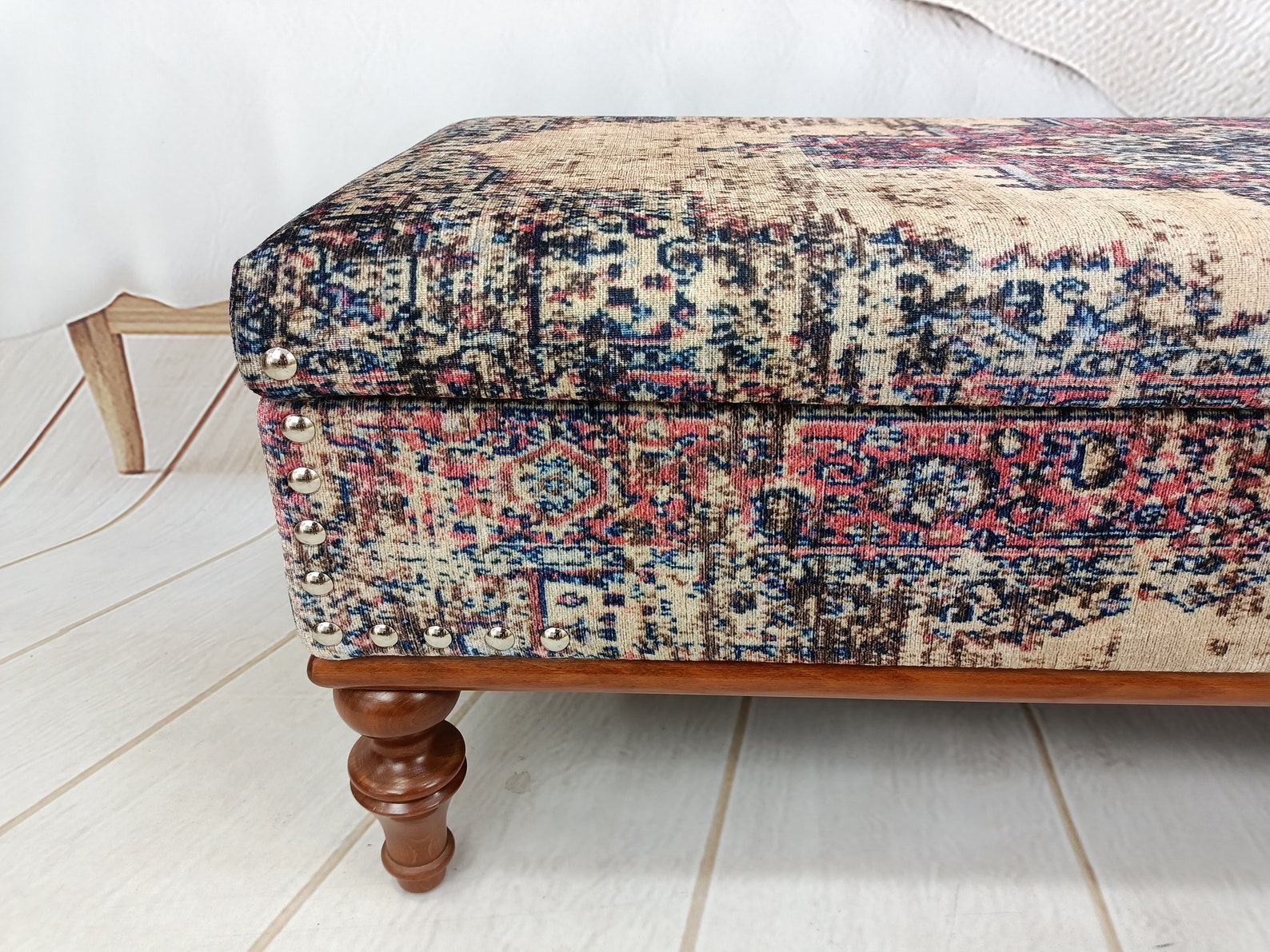 Hallway Bench Storage Bench Upholstered Ottoman Trunk - Etsy