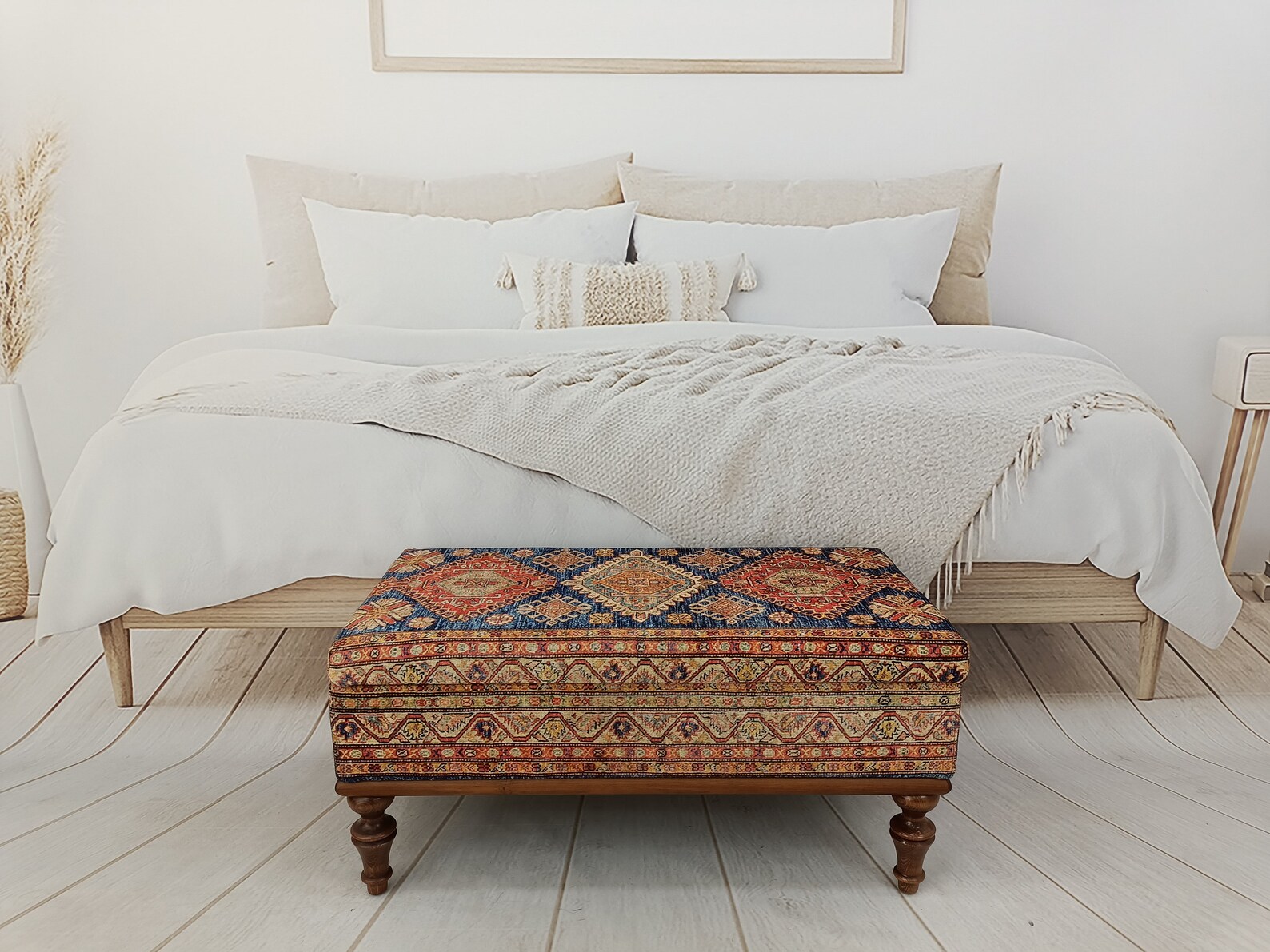 Storage Bench Trunk Coffee Table Upholstered Bench Ottoman - Etsy