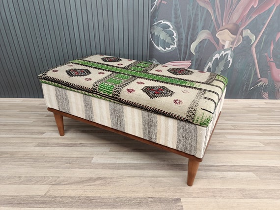 Kilim storage ottoman store