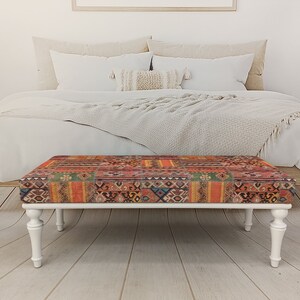 Handmade Furniture, Boho Upholstered Bench, Piano Bench, Footstool ...