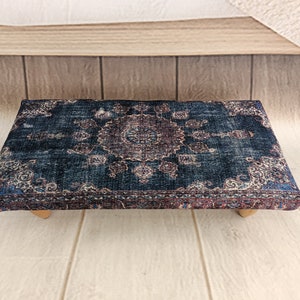 Small Stool, Upholstered Footstool, Bench With Cushion, Resting Stool ...