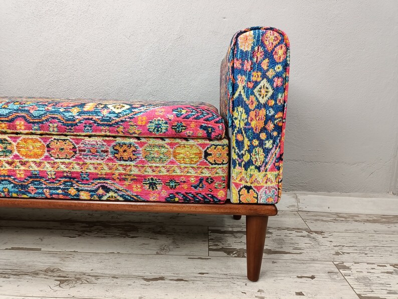 Upholstered Bench Meditation Seat Bohemian Bench Entry - Etsy