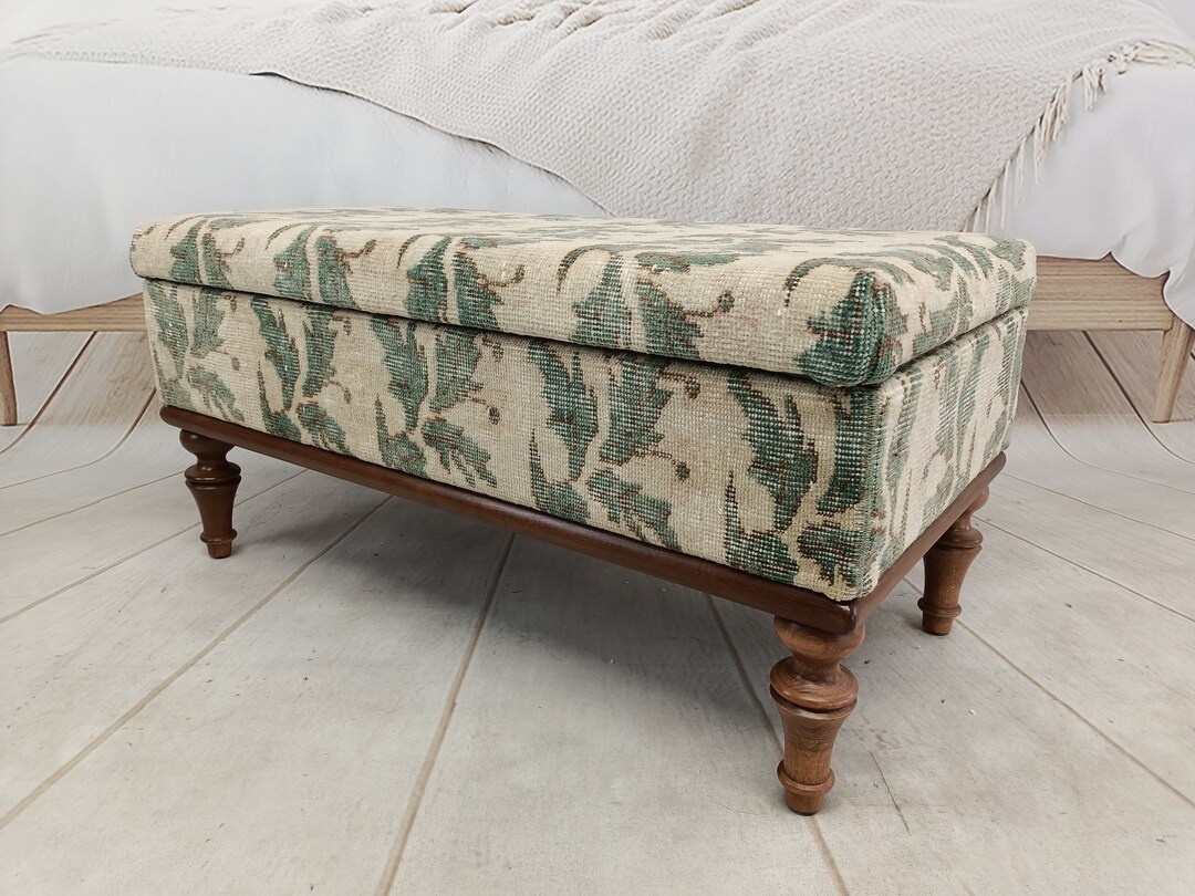 Vintage Rug Bench, Dressing Table Bench, Footstool Bench, Storage Bench ...
