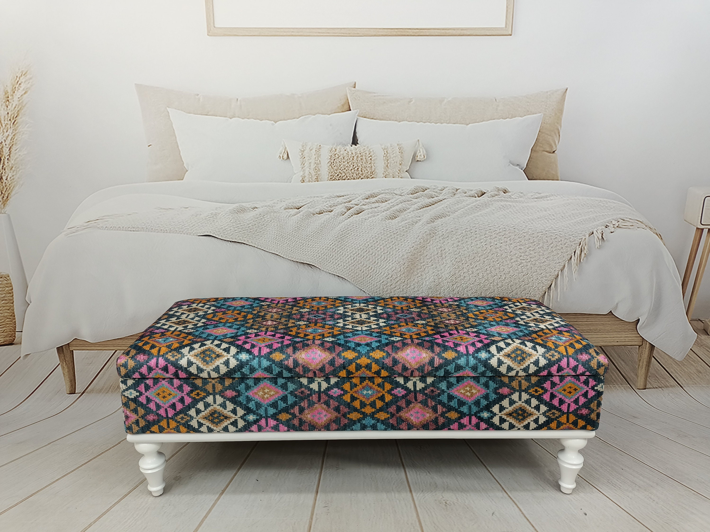 Storage Ottoman, Boho Coffee Table, Hallway Console, Footstool Bench ...