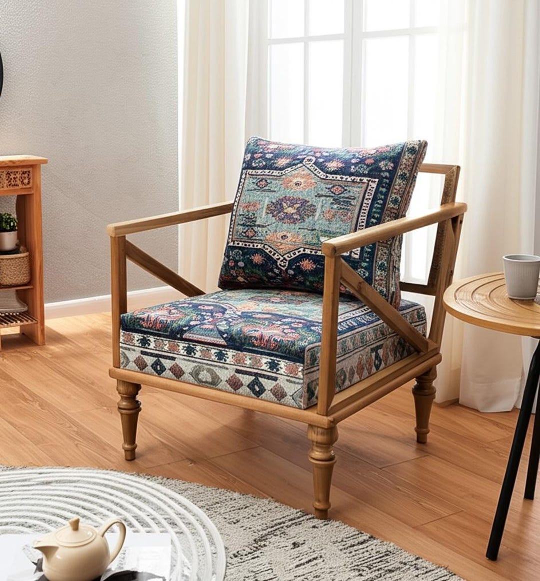 Reading Chair, Office Chair, Bohemian Couch, Armchair With Cushion ...