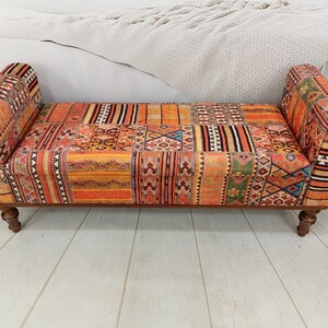 Storage Bench With Arms, Bedroom Bench, Upholstered Ottoman, Day Bed ...