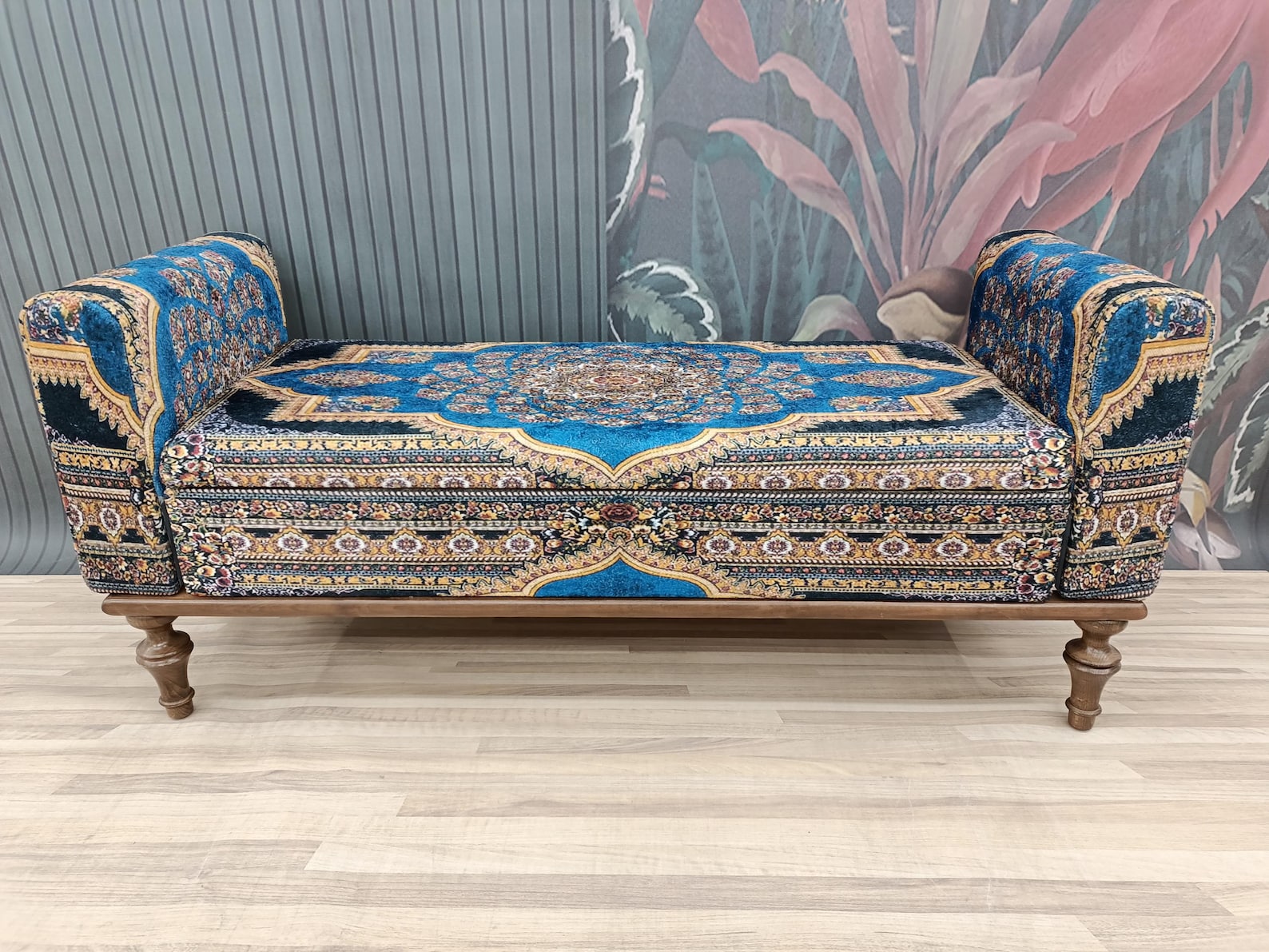 Bohemian Bench, Storage Ottoman, Upholstered Couch, Armed Window Seat ...