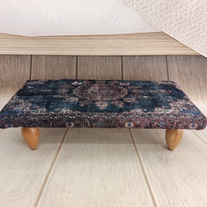 Small Stool, Upholstered Footstool, Bench With Cushion, Resting Stool ...