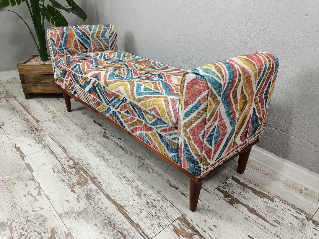 Bohemian Bench, Sofa Couch, Armed Storage Bench, Vanity Chaise ...