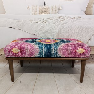 Bench for Bedroom, Bohemian Bench, Entryway Bench, Upholstered Bench ...