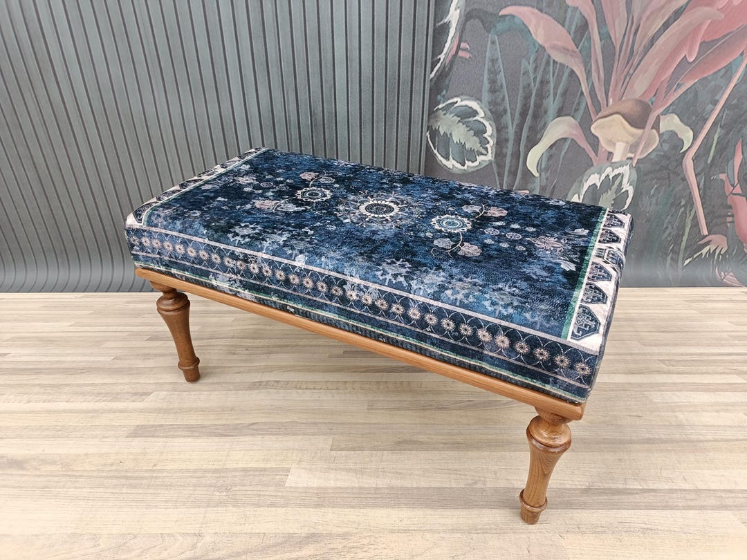Piano Bench, Long Seat Bench, Ottoman Bench, Upholstered Bench, Boho ...
