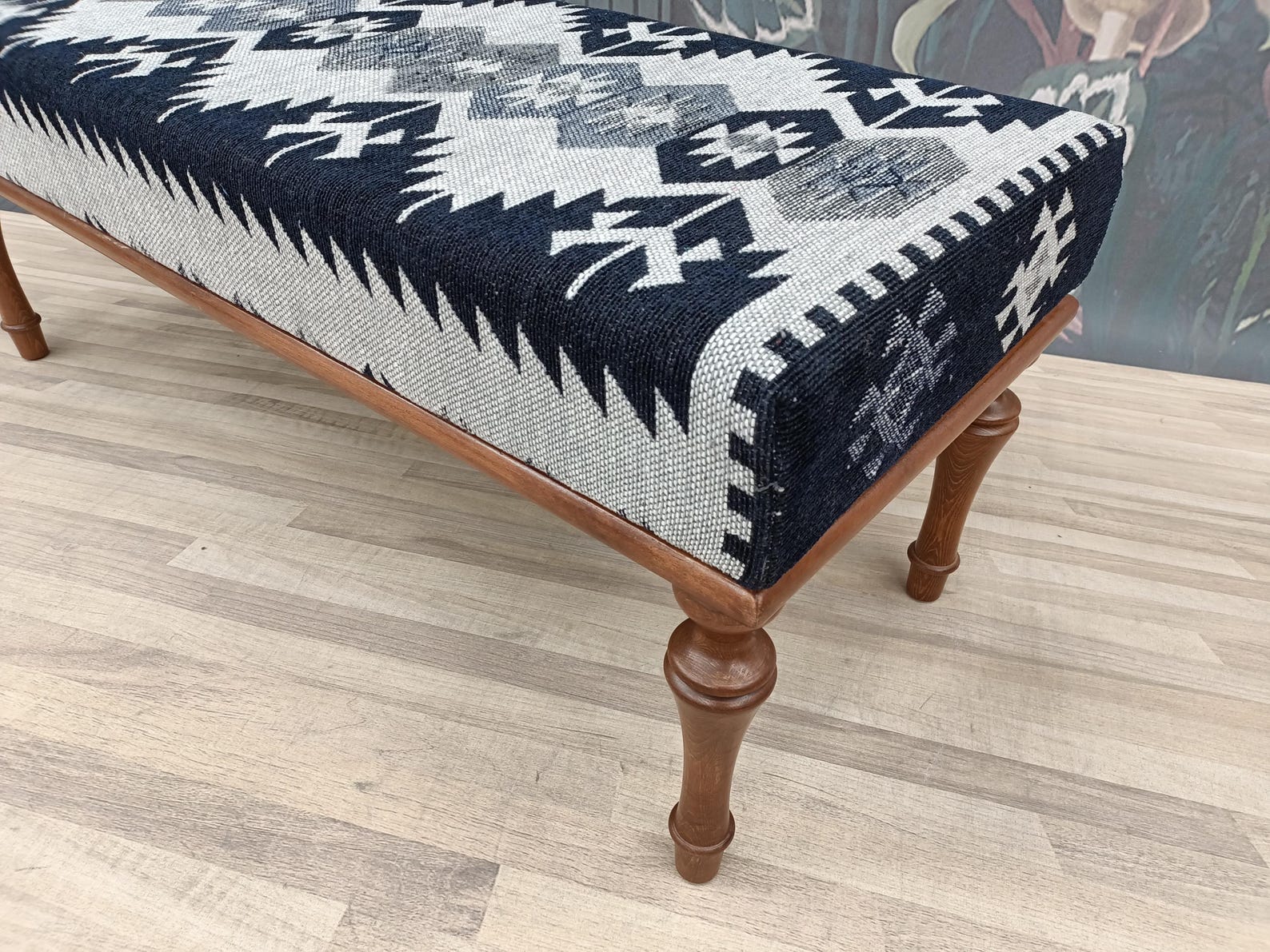Kilim Rug Bench, Dining Bench, Farmhouse Bench, Bedroom Bench, Entryway ...