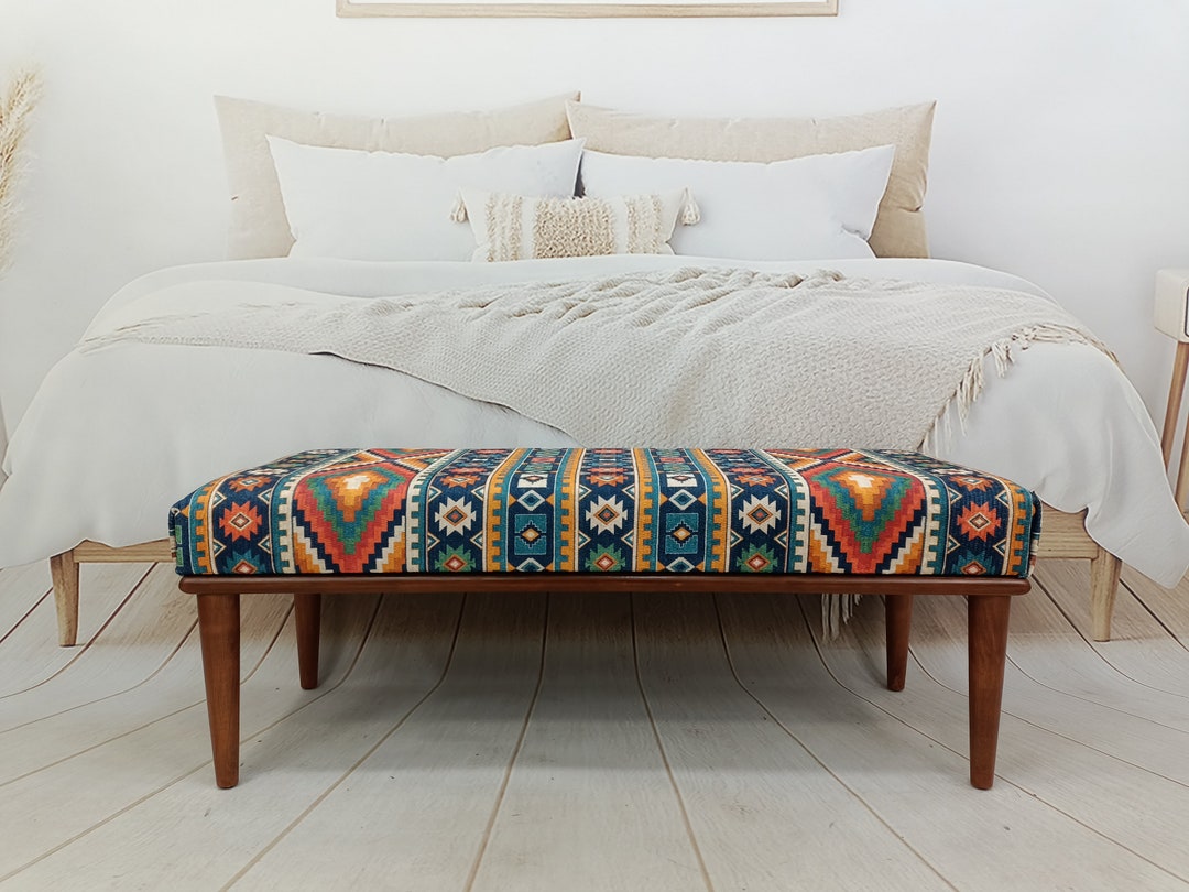 Turkish Rug Bench Oushak Rug Bench Handmade Bench Ottoman - Etsy