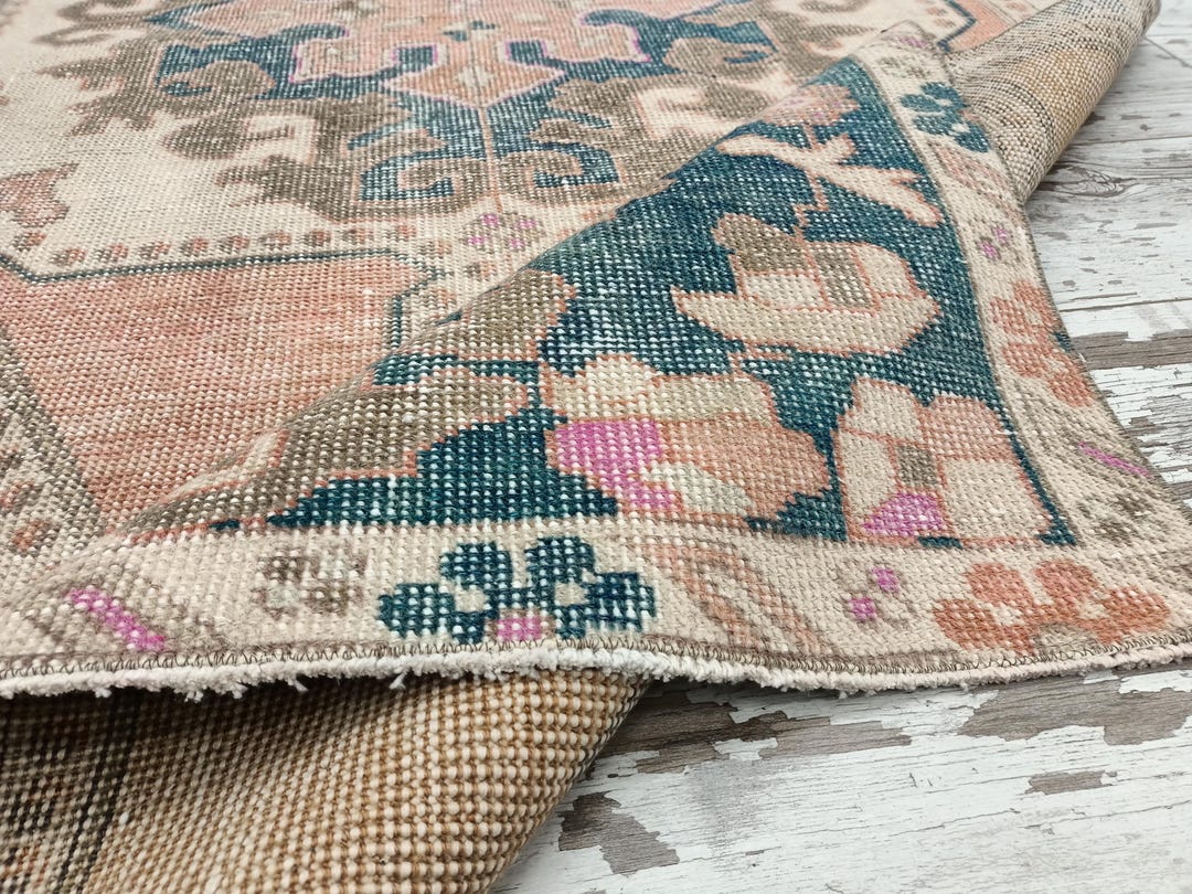 Blush Pink Rug, Vintage Rug, Wedding Area Rug, Oriental Oushak, Cottage ...