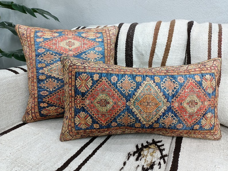 Turkish Rug Pillow Couch Pillows Mini Oushak Pillow - Etsy