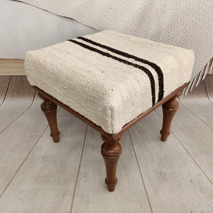 Footstool Bench, Dressing Table Bench, Bean Bag Ottoman, Kilim Covered ...