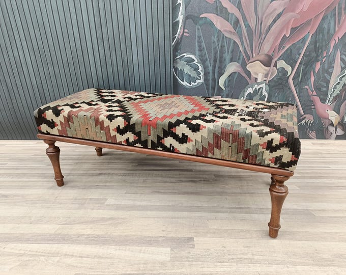 Bohemian Bench, Ottoman Bench, Piano Bench, Bench With Cushion, Porch ...