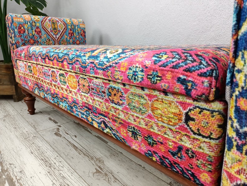 Upholstered Bench Meditation Seat Bohemian Bench Entry - Etsy