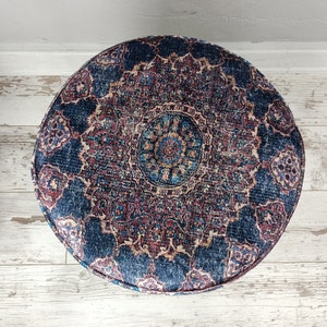 Round Footstool, Pouf Chair, Ottoman Bench, Porch Chair, Navy Stool ...