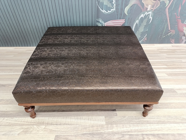 Ottoman Table, Leather Coffee Table, Low Table, Wood Work Table ...