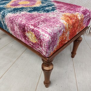 Bench for Bedroom, Bohemian Bench, Entryway Bench, Upholstered Bench ...