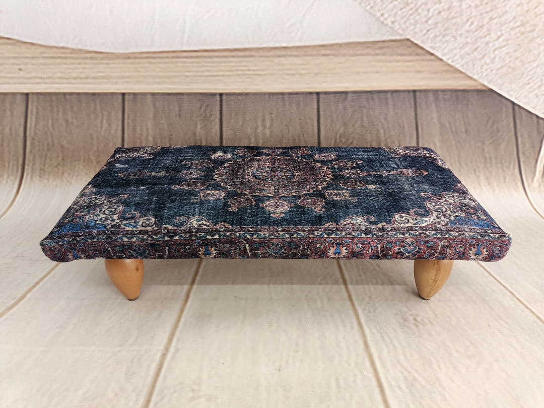 Small Stool, Upholstered Footstool, Bench With Cushion, Resting Stool ...