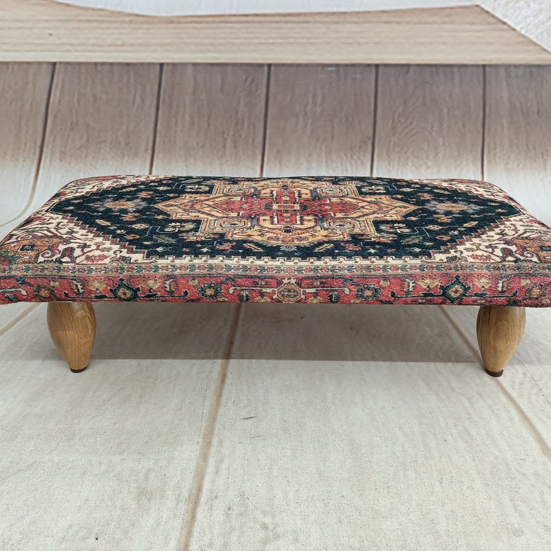 Red Pouf Foot Stool - Etsy