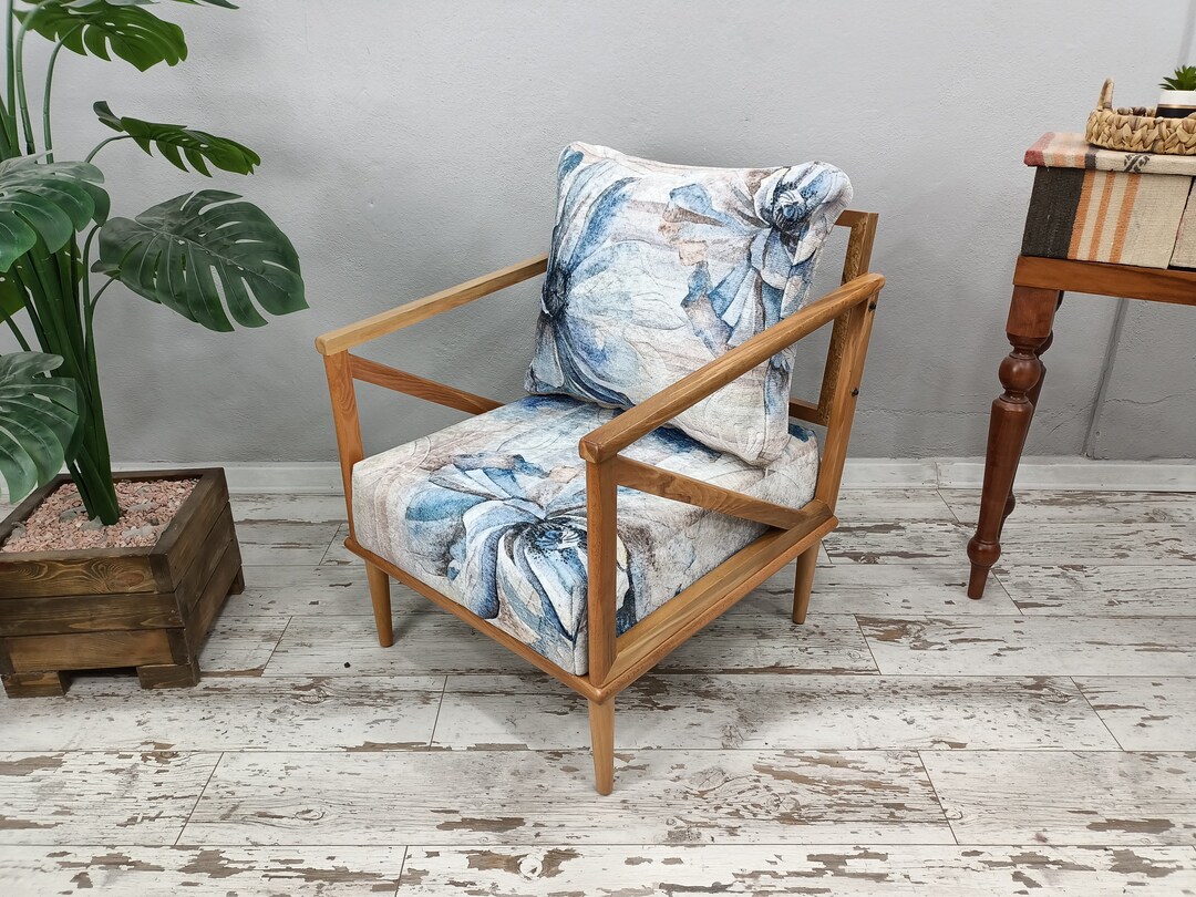 Saloon Chair Boho Side Chair Cozy Chair Bedroom Couch - Etsy