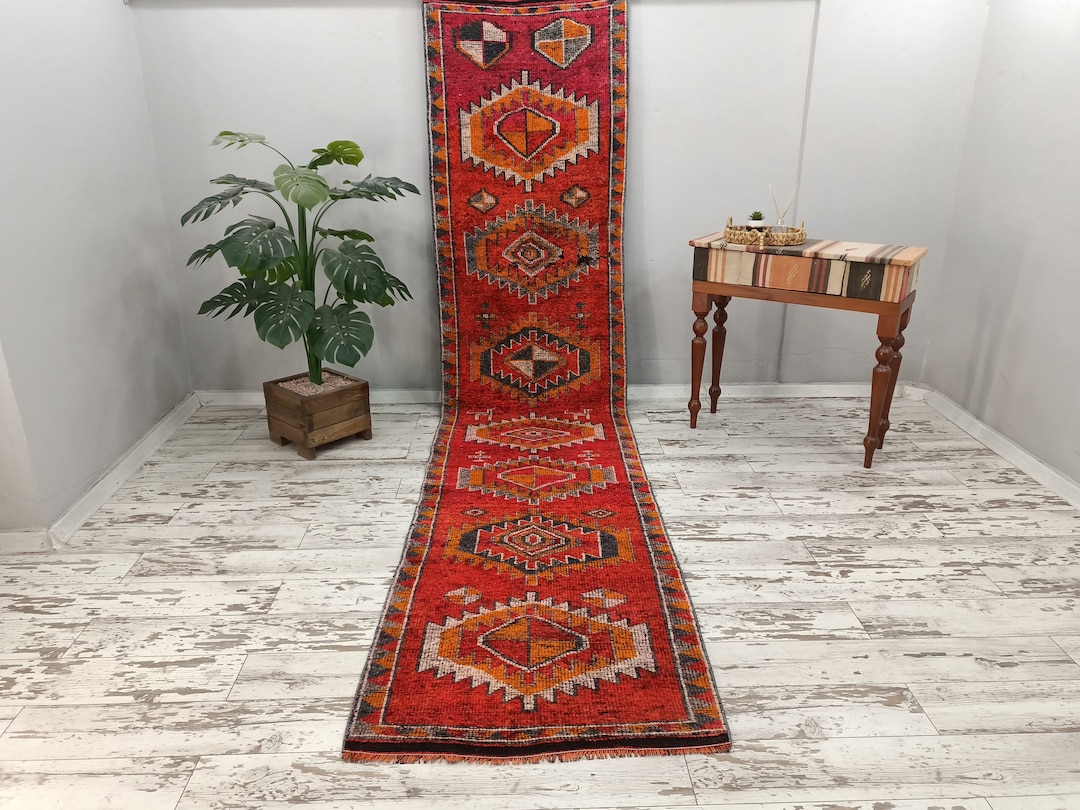 Hallway Runner, Long Size Rug, Ikat Rug, Aisle Runner Rug, Handknotted ...