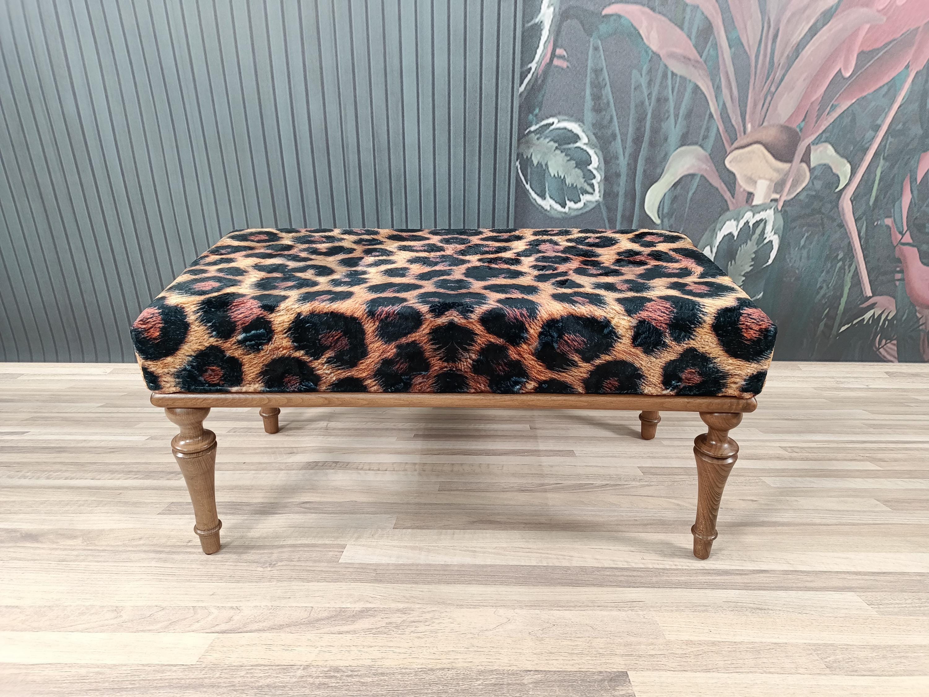 Leopard Print Bench, Gossip Bench, Hallway Bench, End of Bed Bench ...