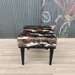 Cowhide Pattern Bench, Purse Bench, Blanket Bedroom Bench, Furry Bench ...