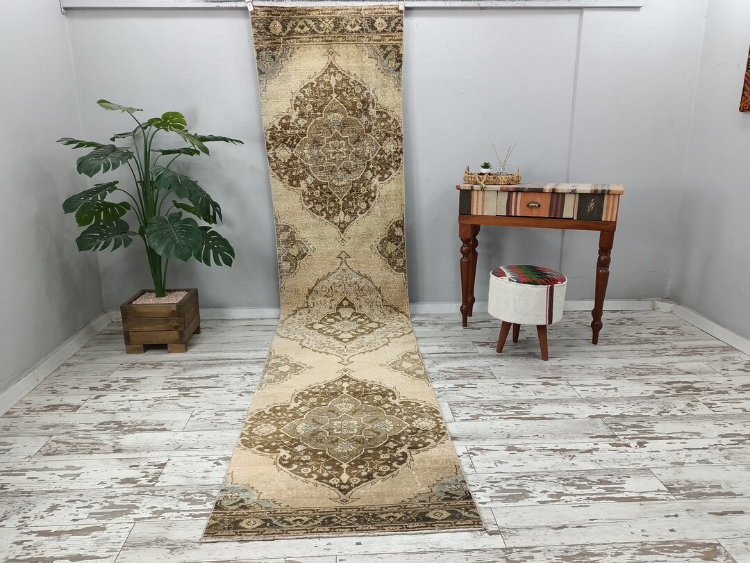 Hallway Runner, Cottagecore Rugs, Vintage Rug, Oushak Runner, Oriental ...