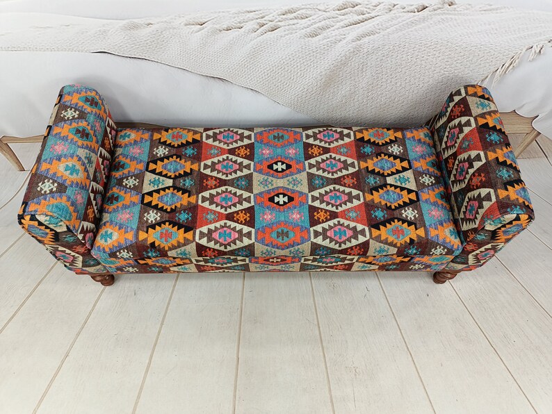 Handmade Daybed Armed Storage Bench Lounge Sofa Aztec - Etsy