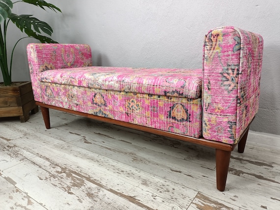 Storage Bench With Arms Shoe Ottoman Entryway Bench Pink Seat Piano Bench Storage Day Bed Office Storage Long Seat ST 18x51 66 Etsy