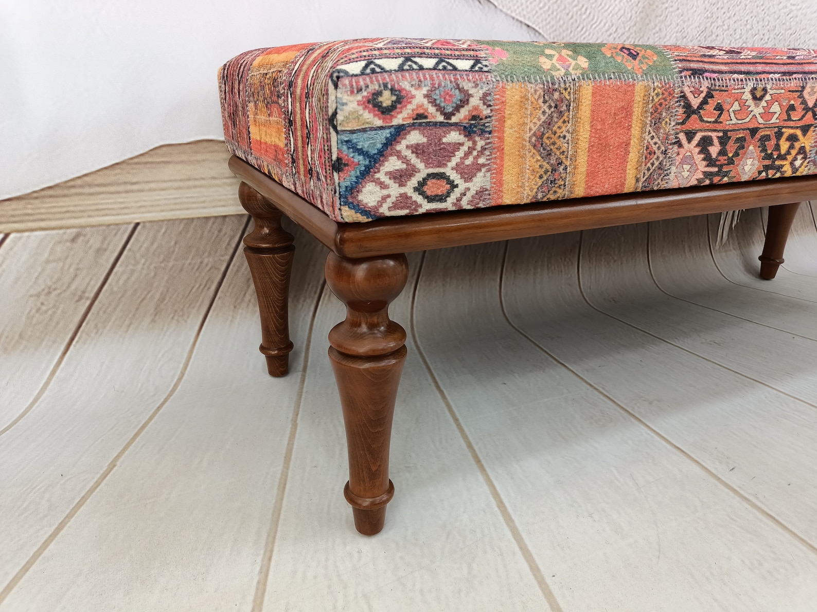 Handmade Furniture Boho Upholstered Bench Piano Bench - Etsy