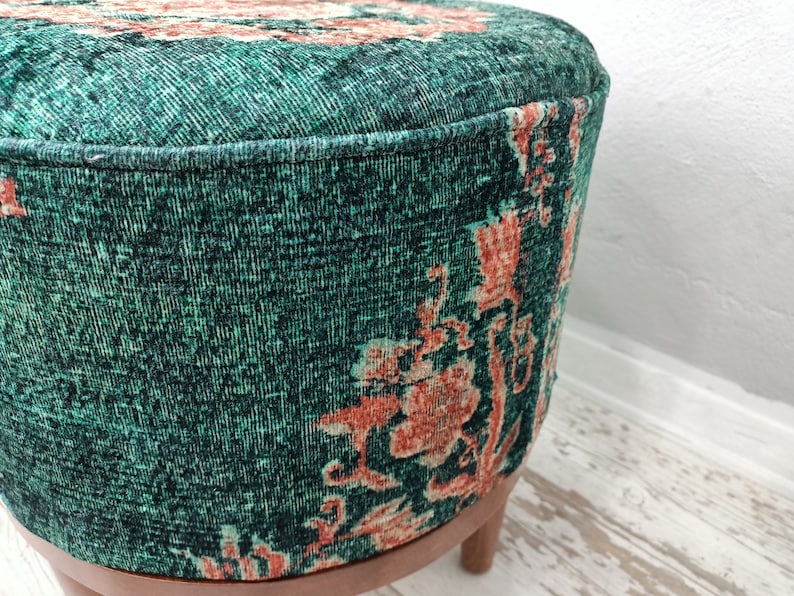 Footstool Ottoman Dressing Table Chair Tripod Chair Teal - Etsy
