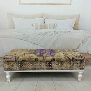 Bedroom Storage, Entry Bench, Shoe Storage, Bohemian Bench, Handmade ...