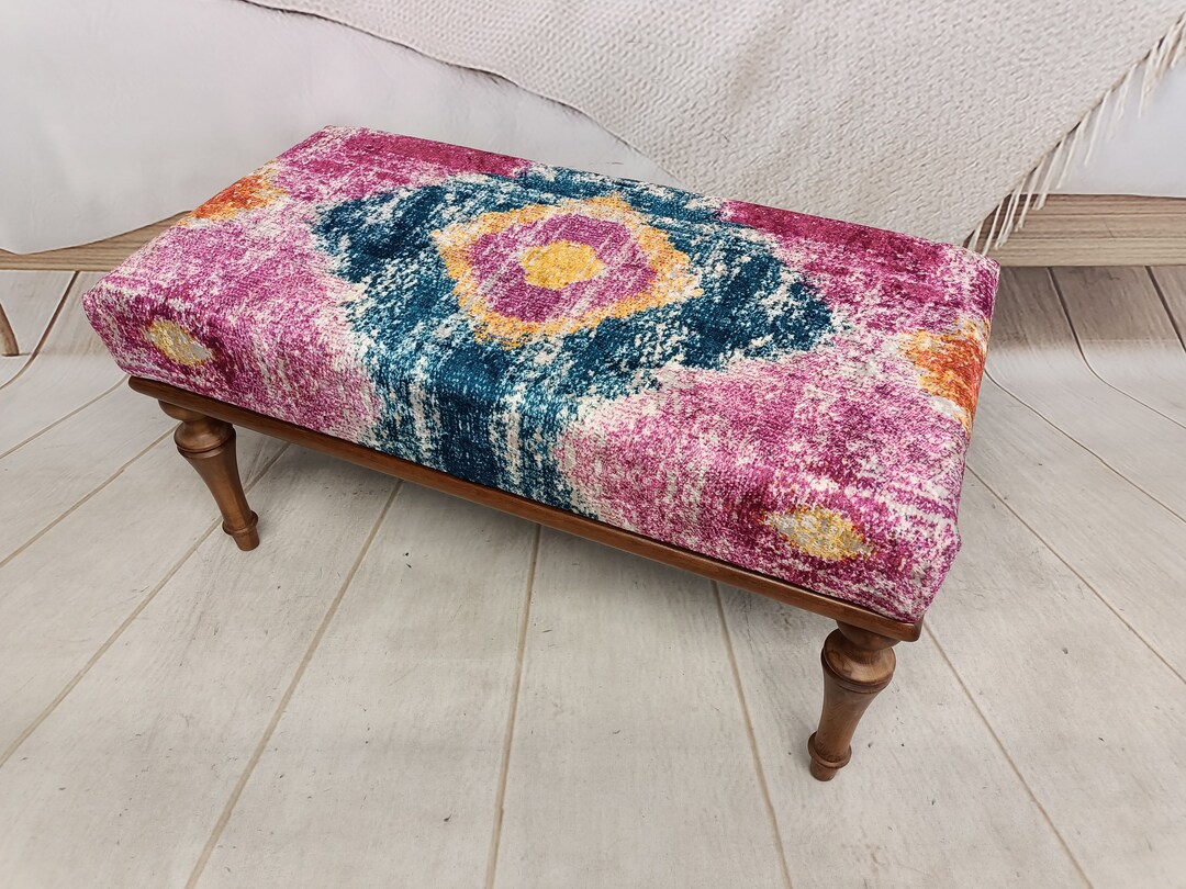 Bench for Bedroom, Bohemian Bench, Entryway Bench, Upholstered Bench ...