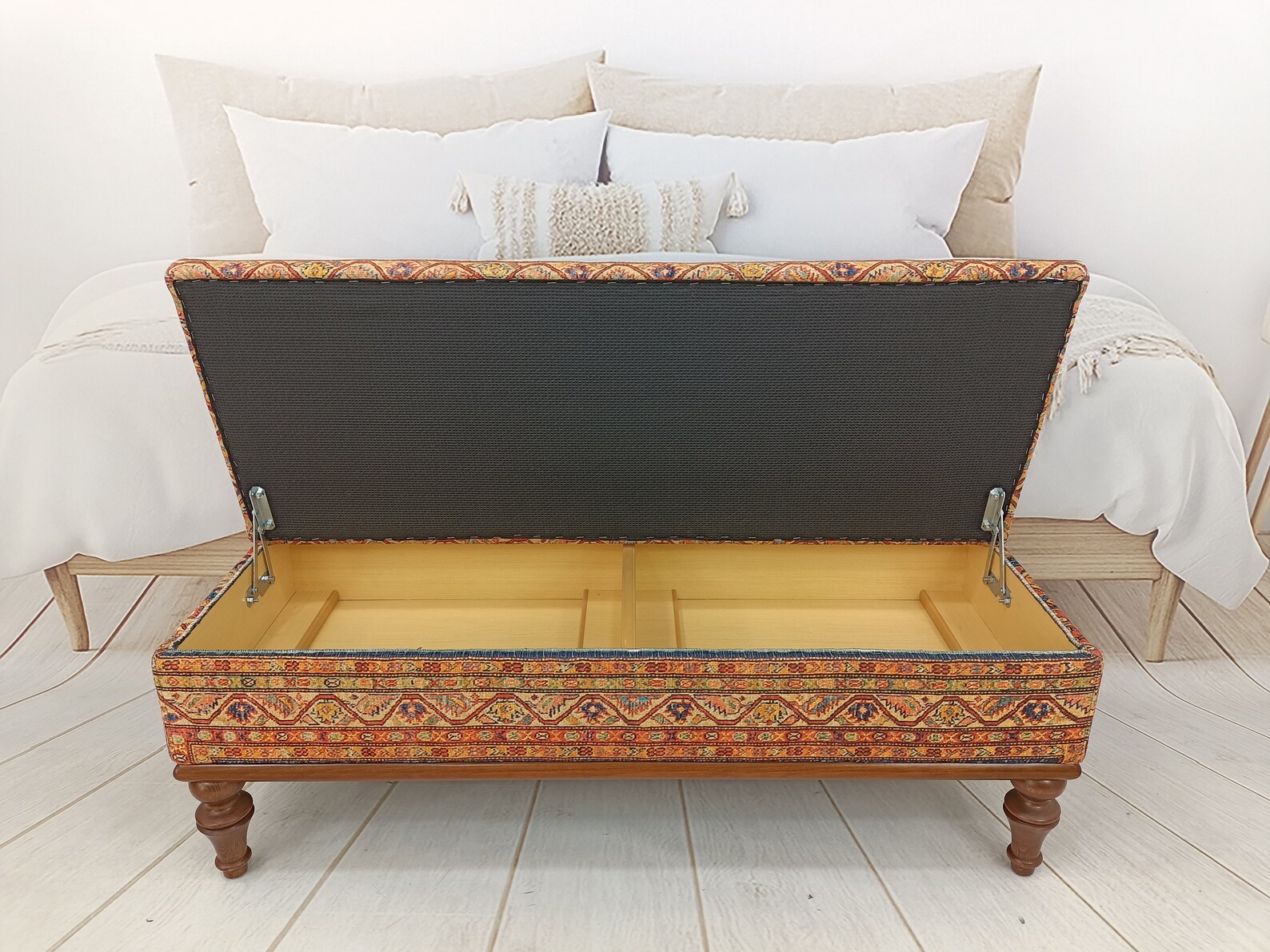 Storage Bench Trunk Coffee Table Upholstered Bench Ottoman - Etsy