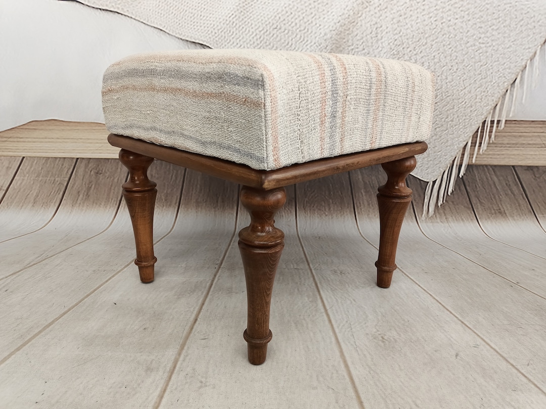Dressing Table Chair, Pouf Chair, Vanity Chair, Bean Bag Ottoman, Kilim ...