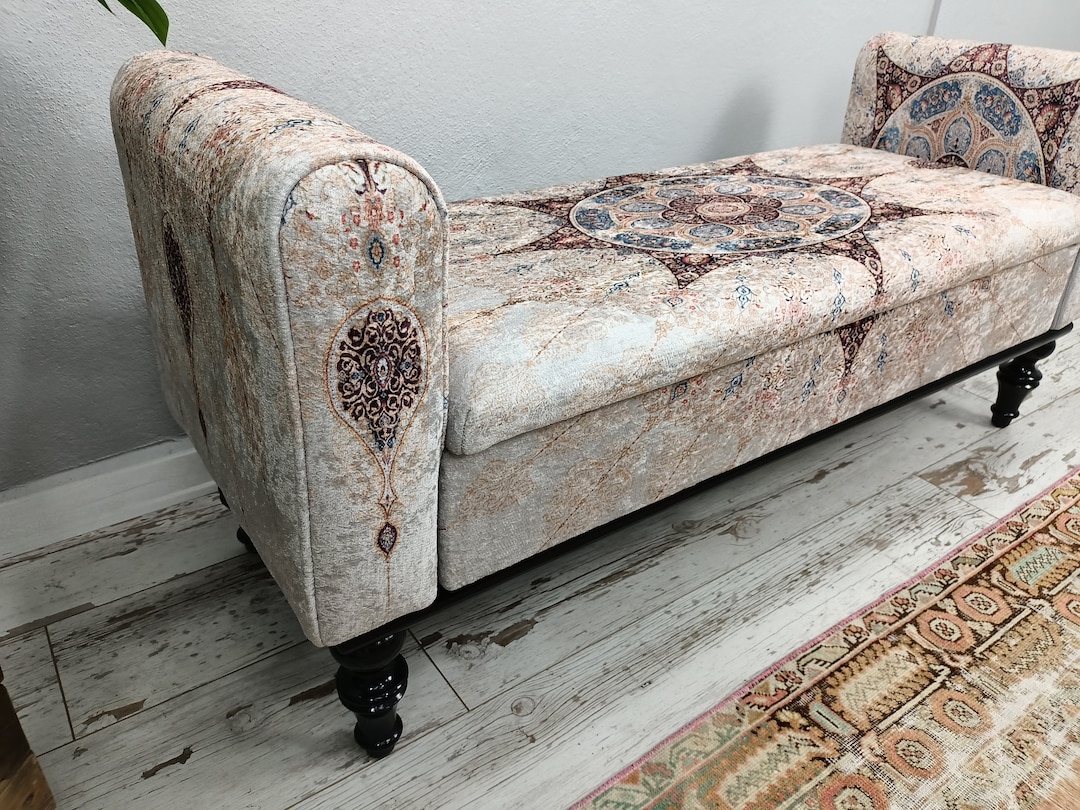 Armed Storage Bench, Bohemian Loveseat, Bedroom Bench, Ottoman Bench ...