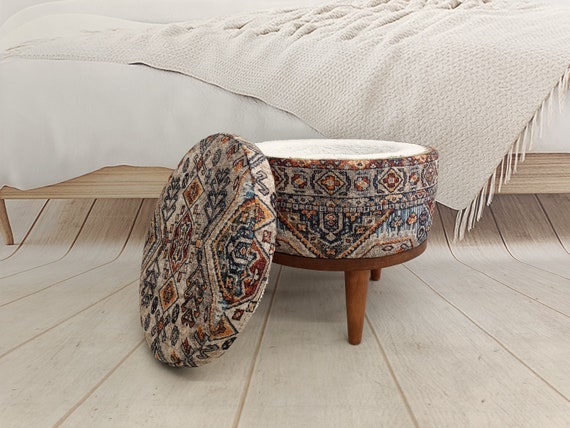 Hidden Storage Footstool Bench Dressing Table Stool Upholstered Bench Vanity Bench Piano Bench Desk Stool Storage Space FS 61 2 Etsy Canada