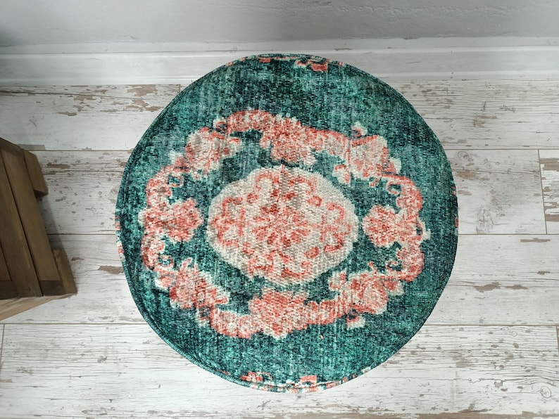 Footstool Ottoman Dressing Table Chair Tripod Chair Teal - Etsy