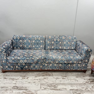 Blue Sofa Couch, Sleeper Sofa, Upholstered Sofa, Lounge Sofa, Living ...
