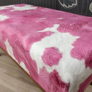 Cowhide Print Bench, Pink Ottoman Bench, Furry Bench, Piano Bench ...