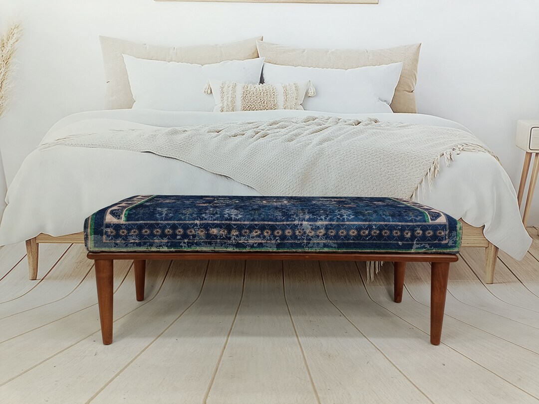 Piano Bench, Long Seat Bench, Ottoman Bench, Upholstered Bench, Boho ...