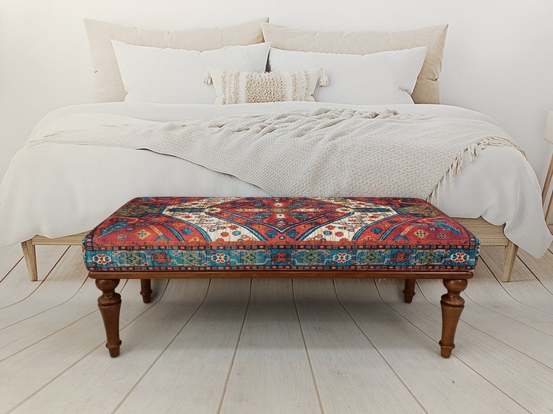 Bohemian Bench, Ottoman Coffee Table, Dining Bench, Handmade Furniture ...