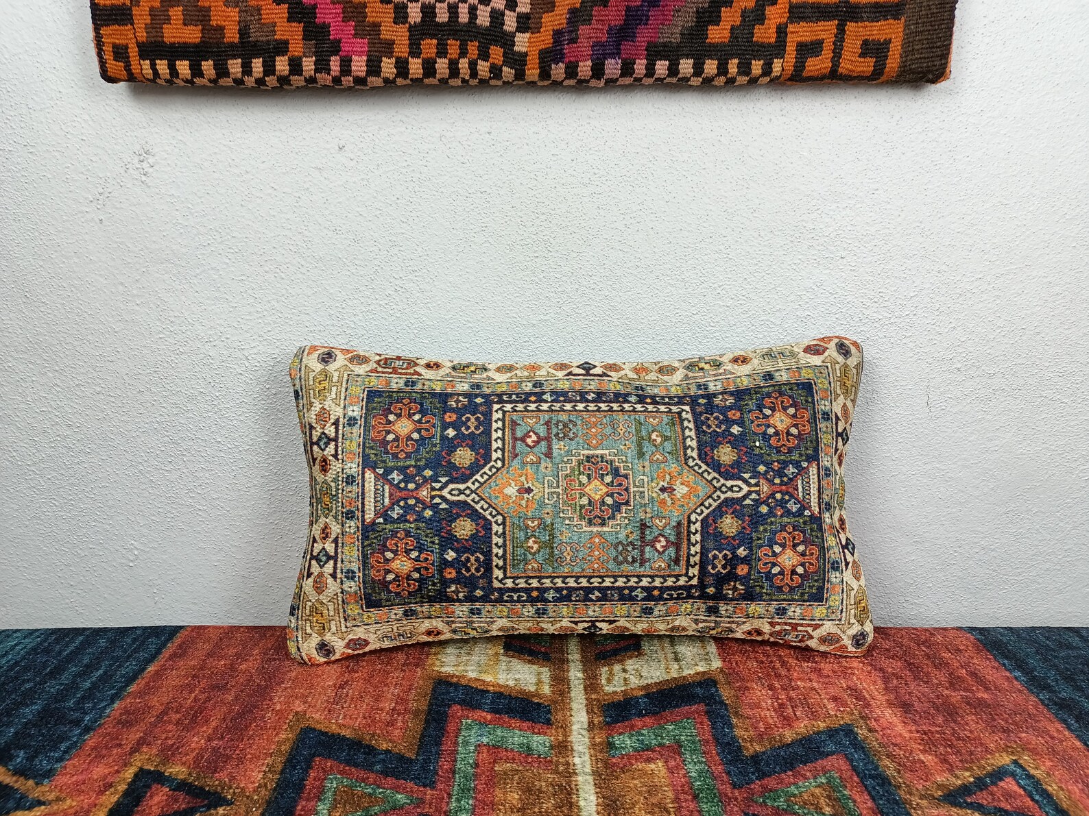 Boho Pillow Bench Cushion Mini Pillow Cover Rug Cushion - Etsy