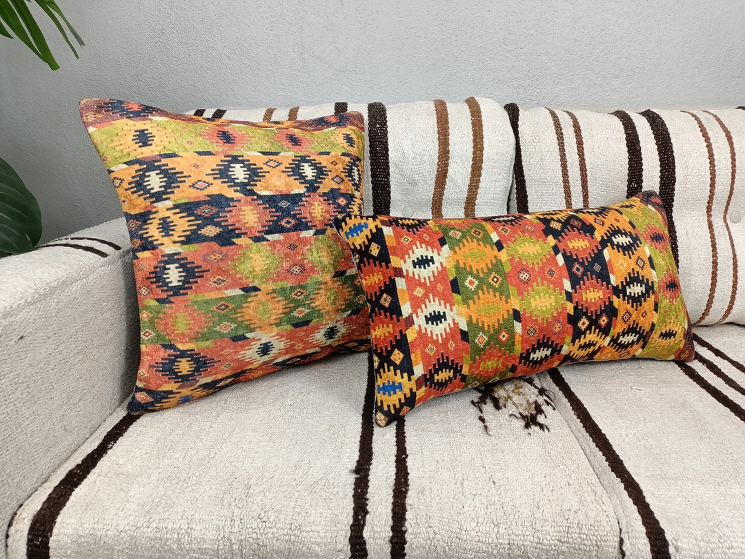 Decorative Pillow Cover, Aztec Pattern Pillow, Eclectic Pillow, Sofa ...
