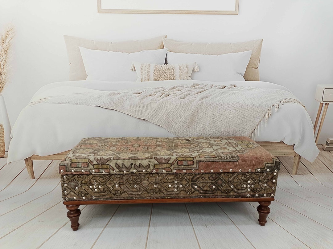 Storage Bench, Boho Furniture, Ottoman Bench, Hallway Bench, Console ...